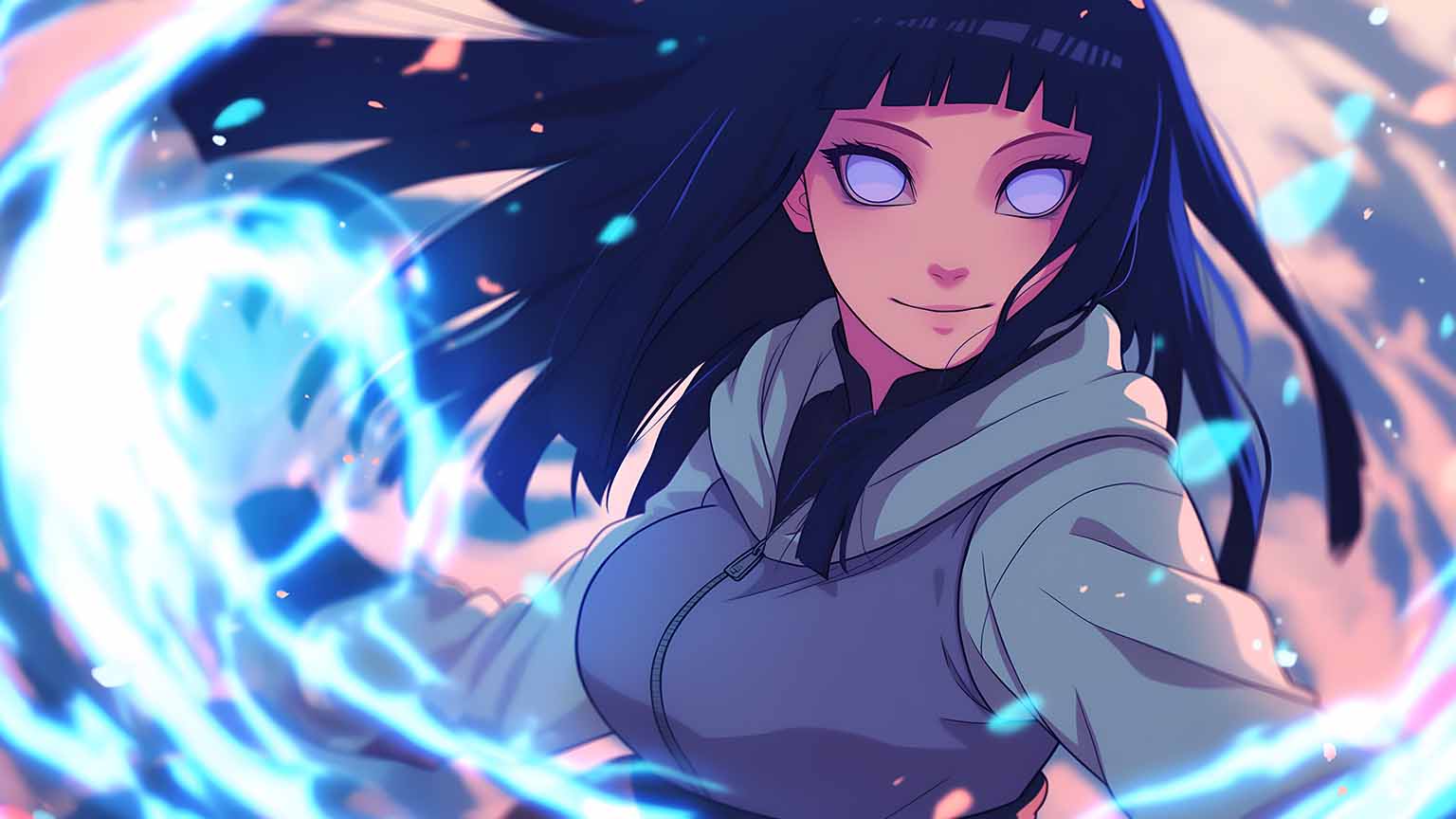 Byakugan Princess Hinata Desktop Wallpaper 4K - Naruto Wallpaper