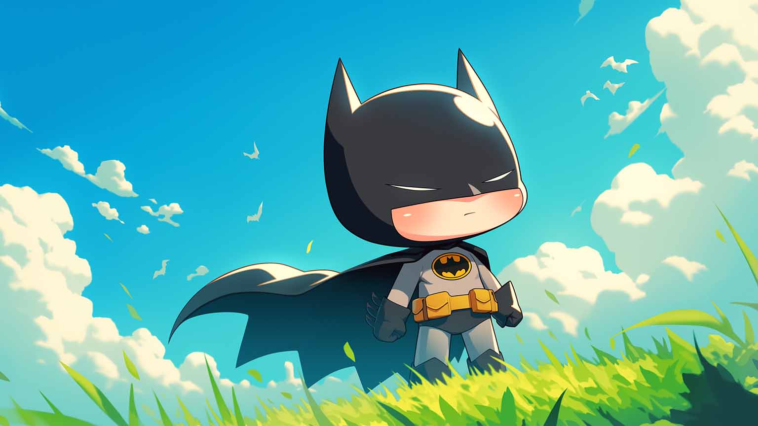 Cartoon Batman Clouds Desktop Wallpaper - Batman Wallpaper 4K