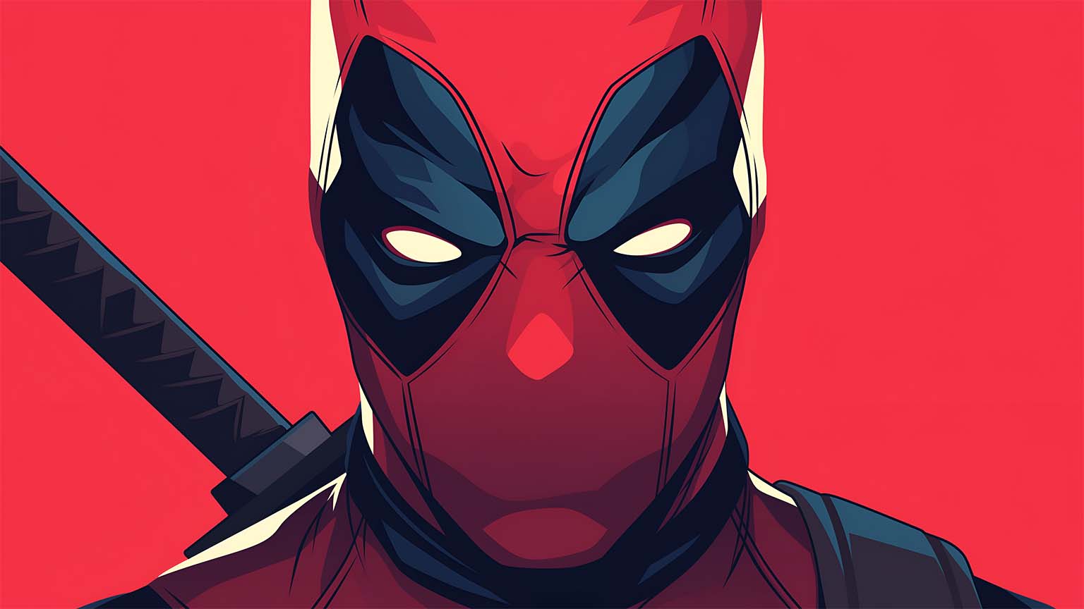 Deadpool Minimalist Red Style Desktop Wallpaper - 4K Wallpapers