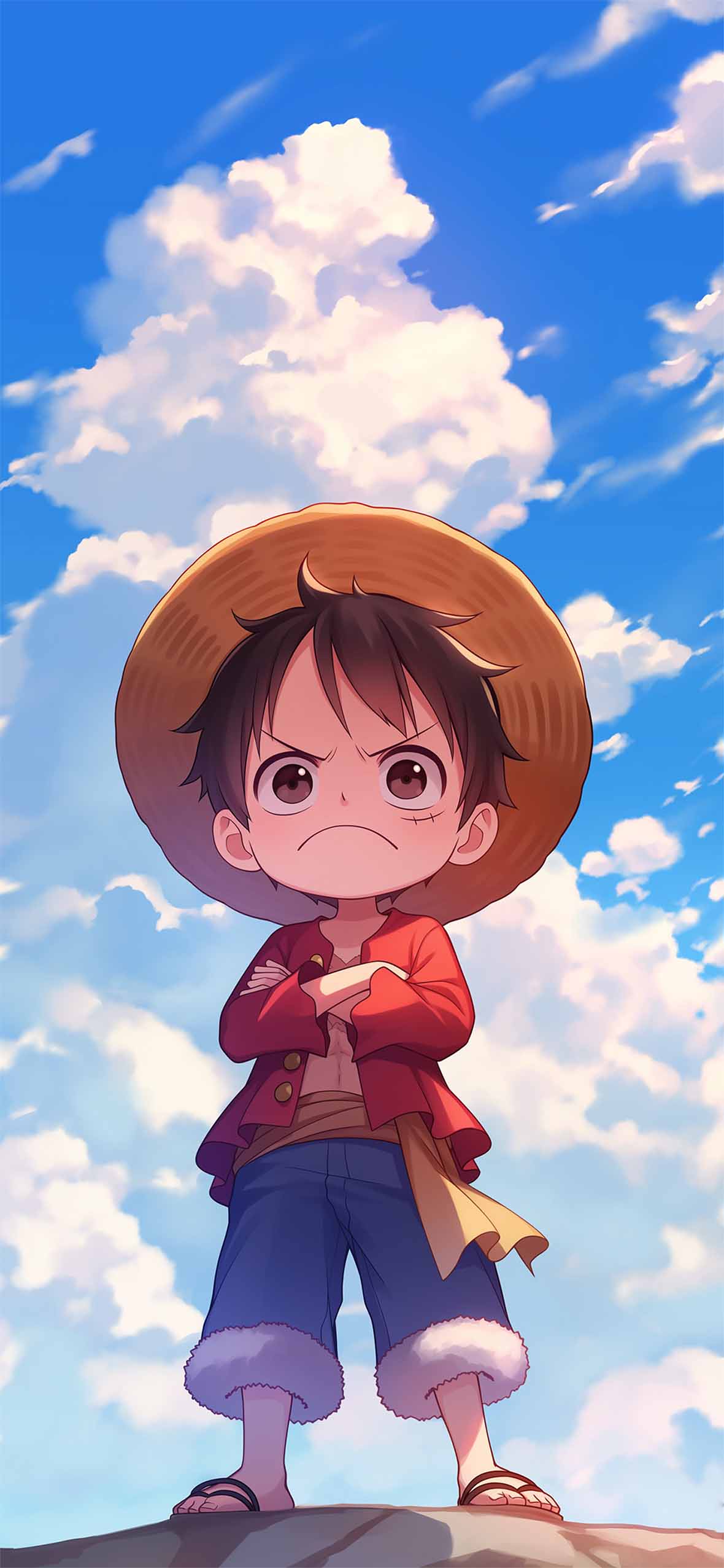 One Piece Wallpaper Luffy Chibi