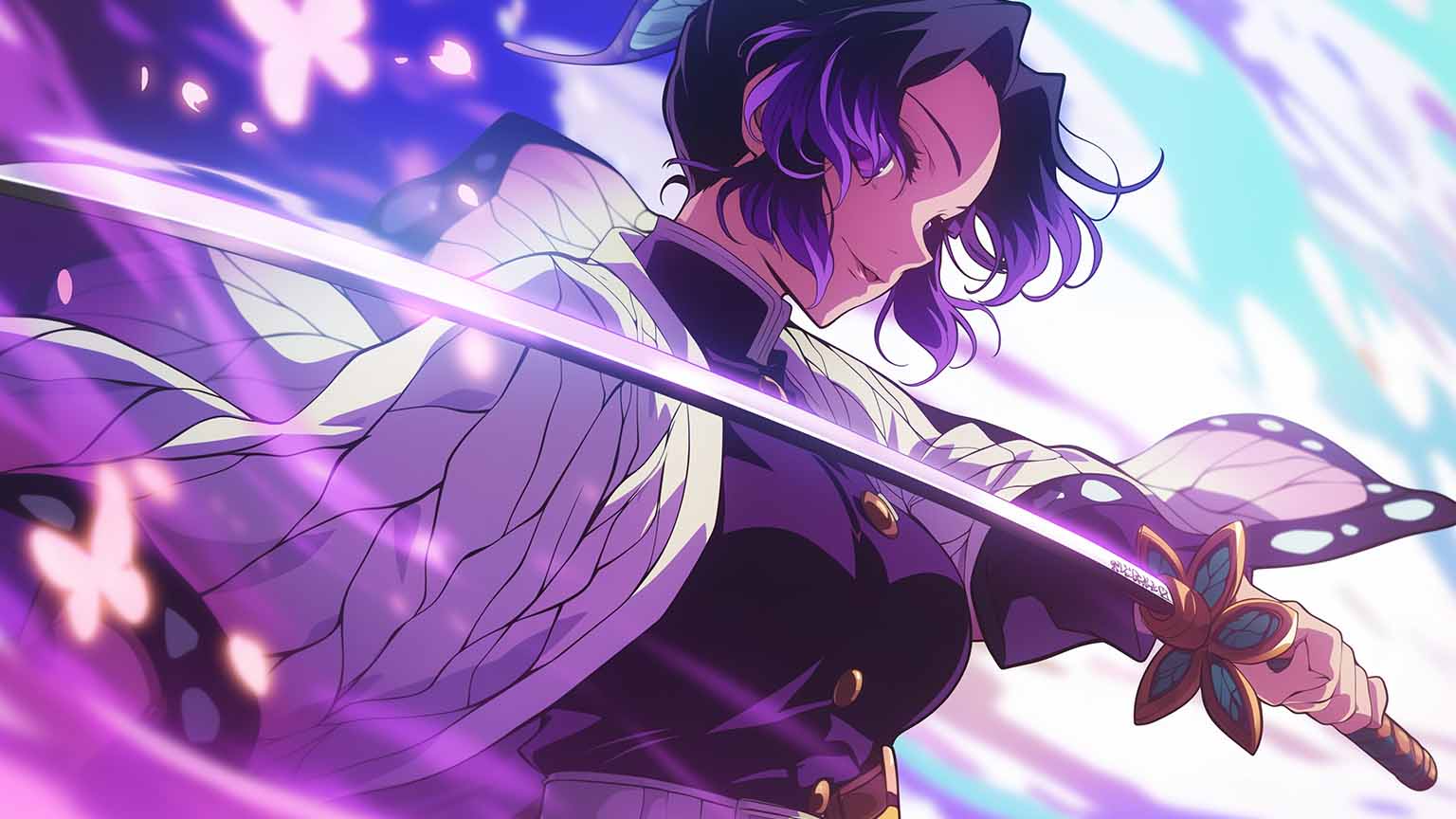 Shinobu Nichirin Blade Desktop Wallpaper - Anime Girl Wallpaper