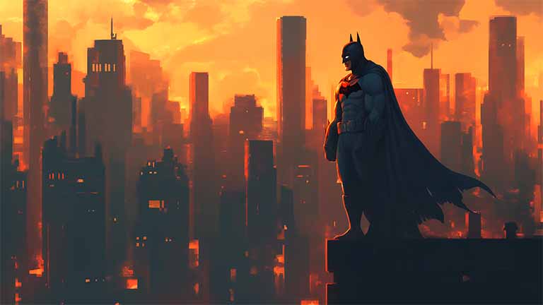 Free DC Comics Batman Red Background Desktop Wallpaper