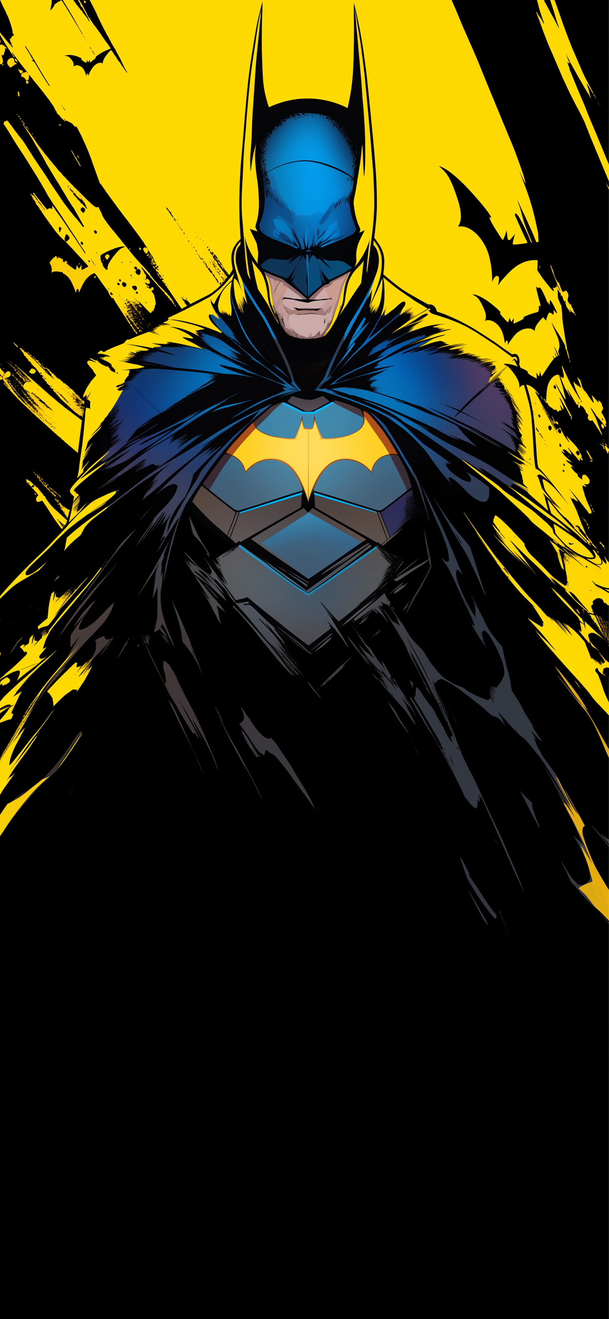 Batman Yellow Comics Hero Art Wallpapers - DC Wallpapers iPhone