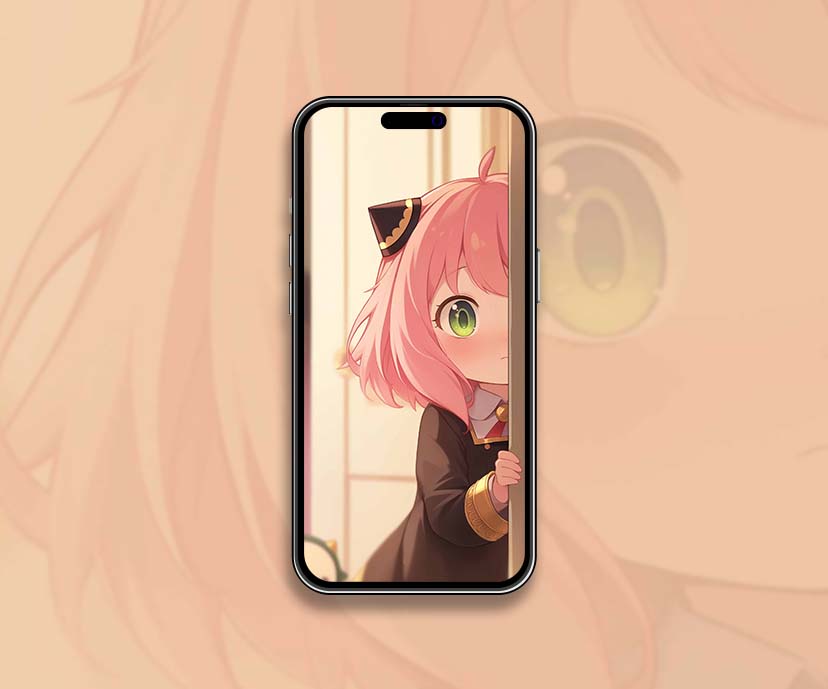 Chibi Anya Forger Peeking Cute Anime Wallpapers - Cute Wallpaper