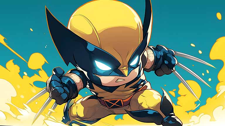 Chibi Wolverine Fierce Look Desktop Wallpaper - Marvel Wallpaper