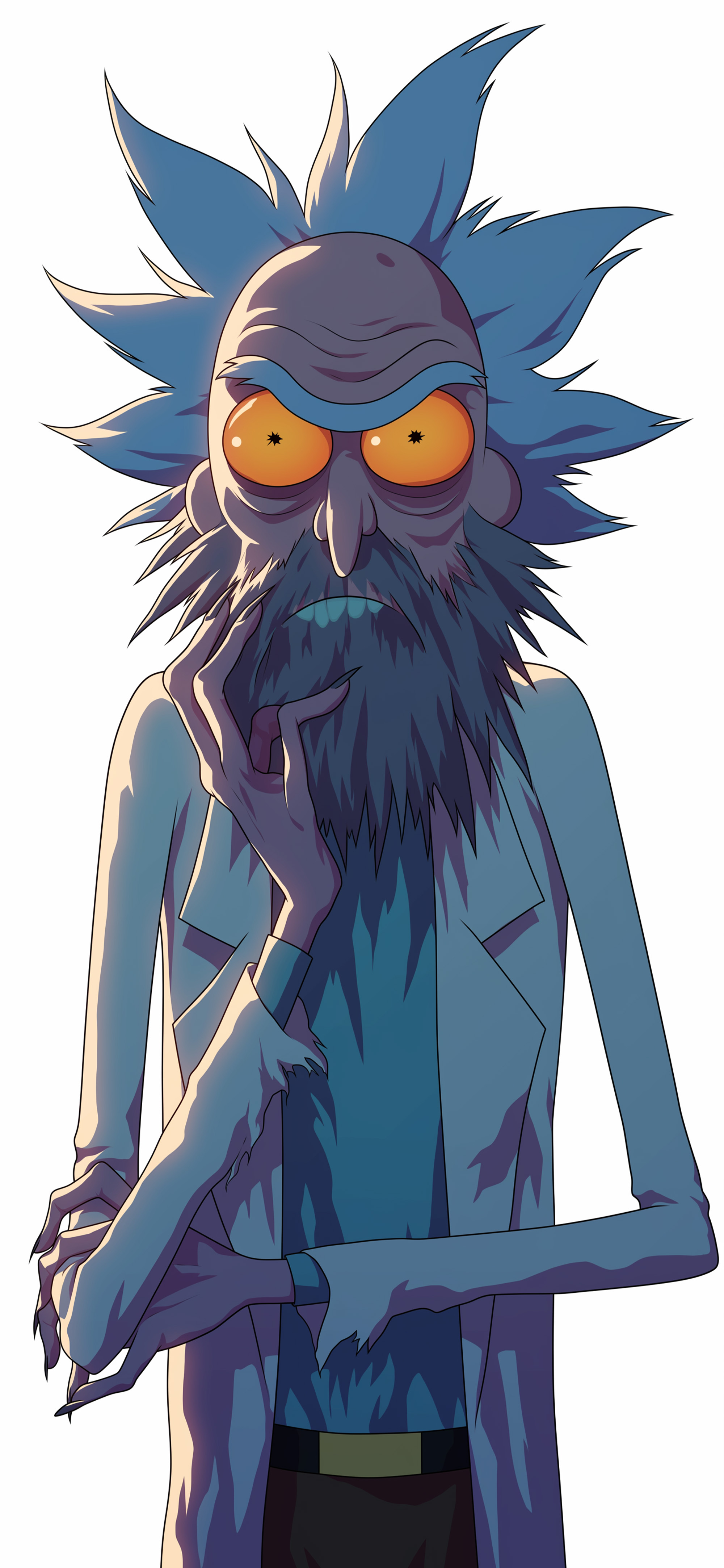 Creepy Rick Sanchez Cartoon Wallpapers - Scary Phone Wallpapers