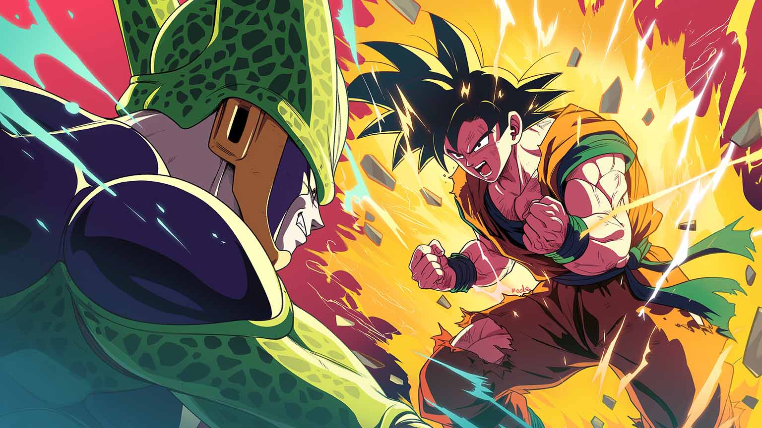 Dragon Ball Z Goku vs Cell Desktop Wallpaper % - Anime Wallpaper