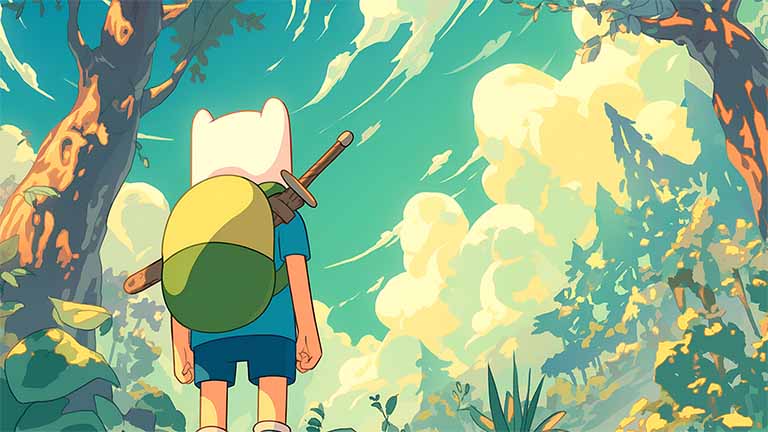 Free Finn Backpack Sword Journey Desktop Wallpaper 4K