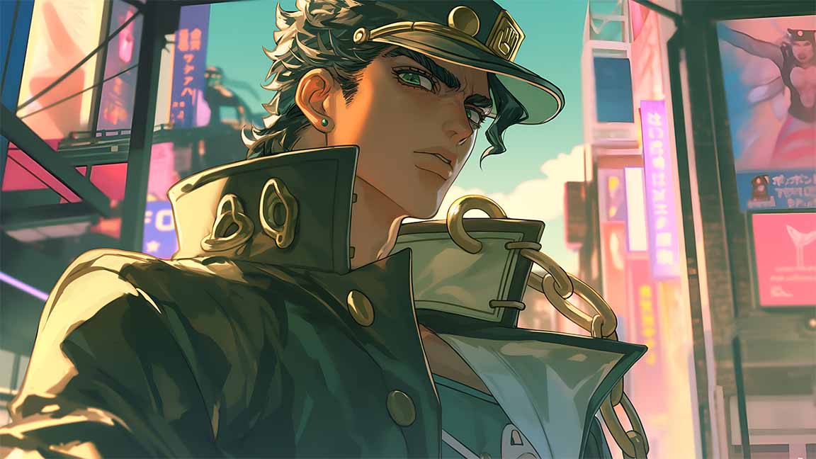 JoJo Joseph Joestar Pink Background Desktop Wallpaper 4K