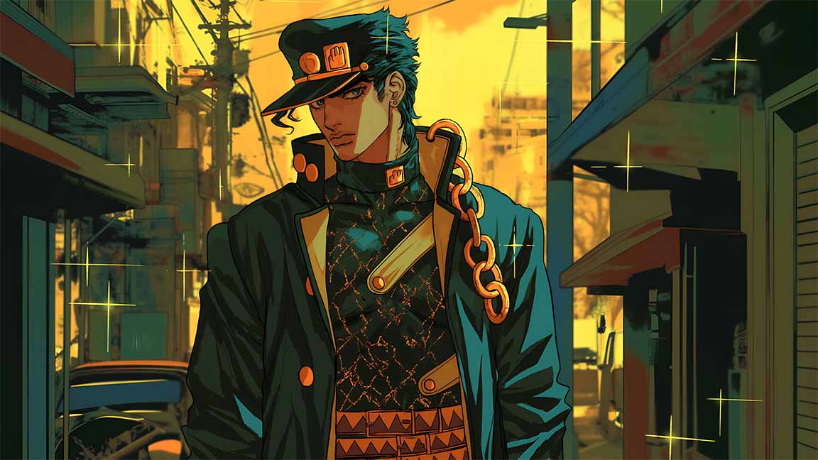 JoJo’s Bizarre Adventure Jotaro Kujo Pose Desktop Wallpaper