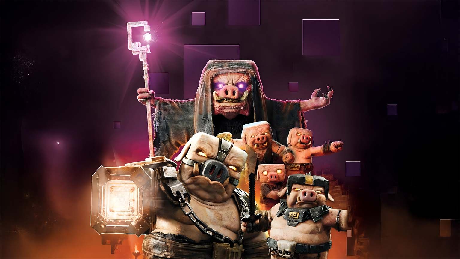 Free Minecraft Movie Piglin Army Dark Background Wallpaper