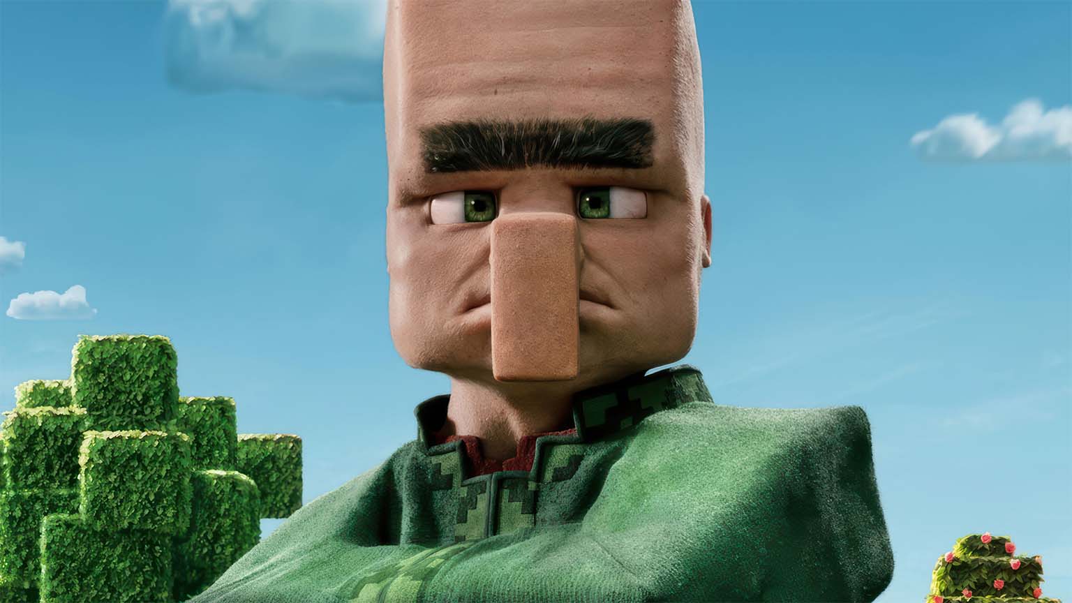 Minecraft Movie Villager Close-Up Wallpaper - Minecraft Wallpaper