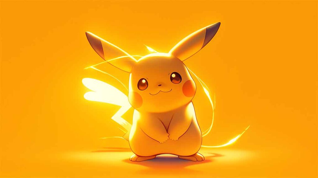 Pikachu Holding Pokéball Desktop Wallpaper - Pikachu Wallpaper