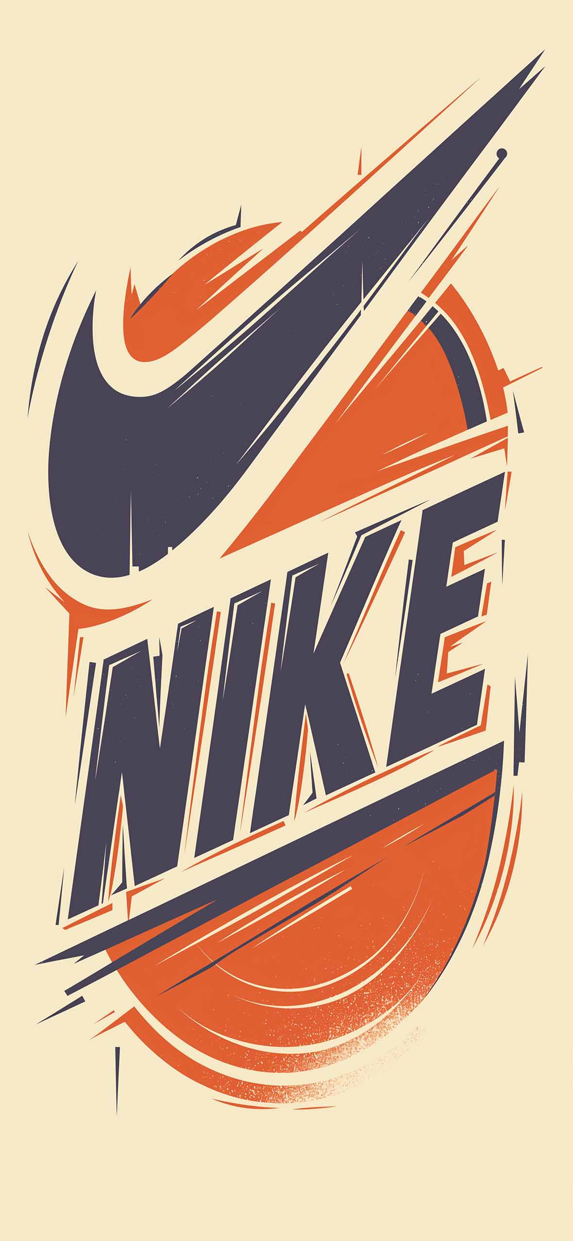 Retro Nike Logo Minimal Cream Wallpapers - Cool HD Wallpapers