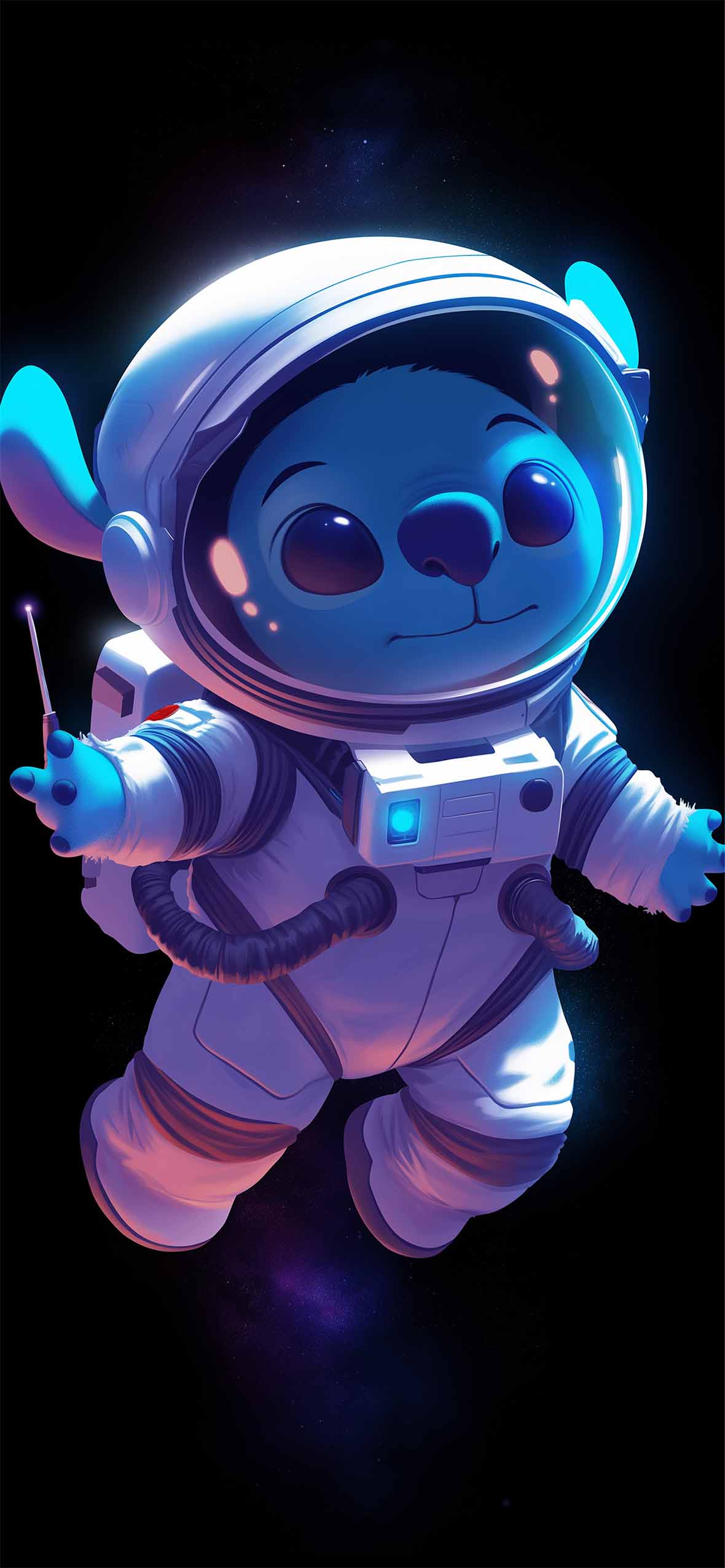 Astro Stitch Floating Space Cute Wallpapers - Phone Wallpapers HD