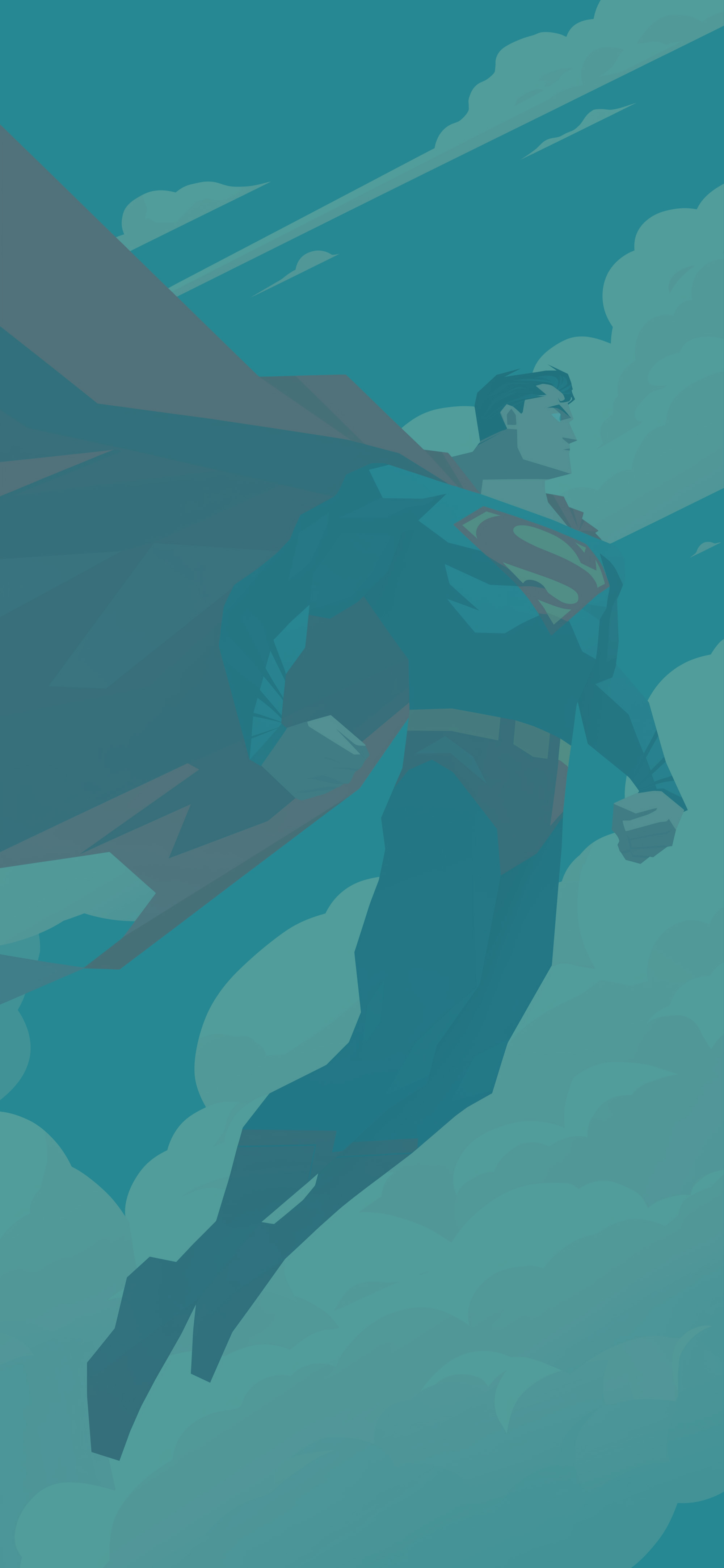 Superman Flying Iconic Heroic Pose Retro Wallpapers - DC Vibes