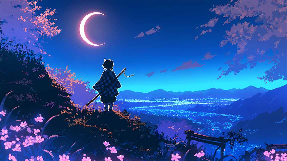 Tanjiro & Flame Desktop Wallpaper - Demon Slayer Wallpaper 4K