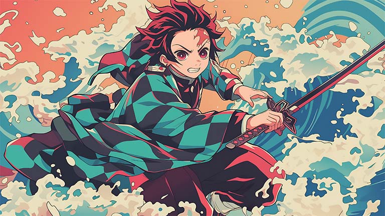 Tanjiro Water Breathing Demon Slayer Desktop Wallpaper 4K