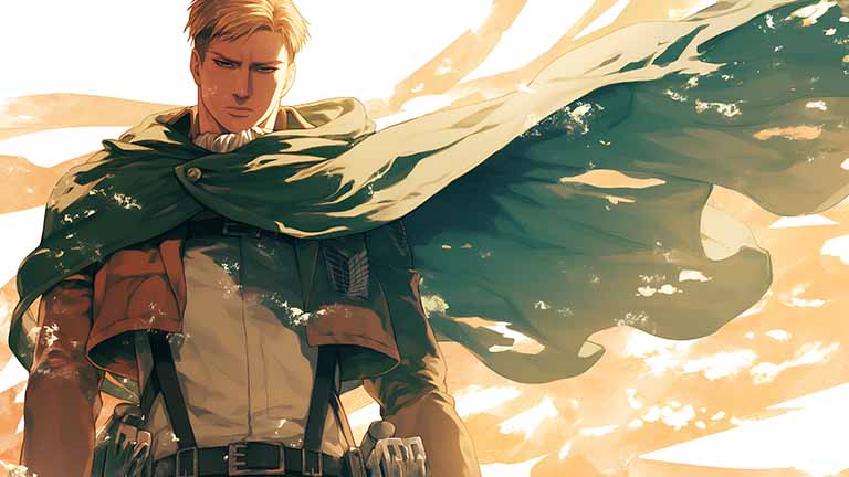 Attack on Titan Erwin Smith Survey Corps Desktop Wallpaper