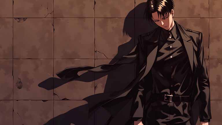 AOT Levi Ackerman Elegant PC Wallpaper - Download in HD & 4K