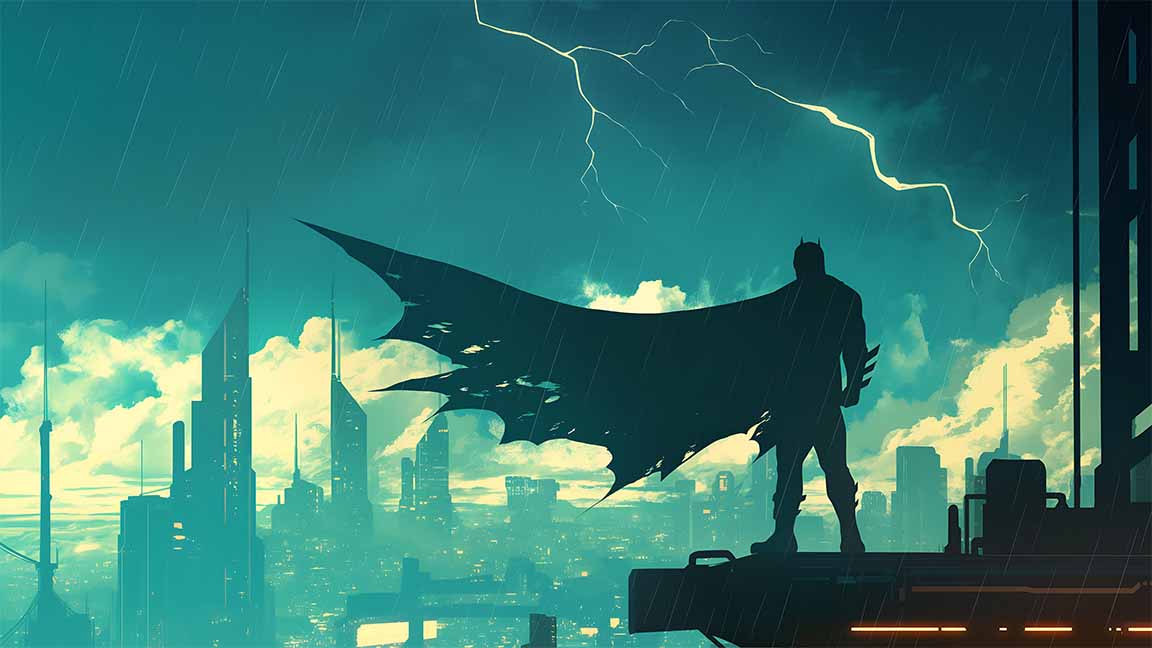 Free DC Comics Batman Red Background Desktop Wallpaper