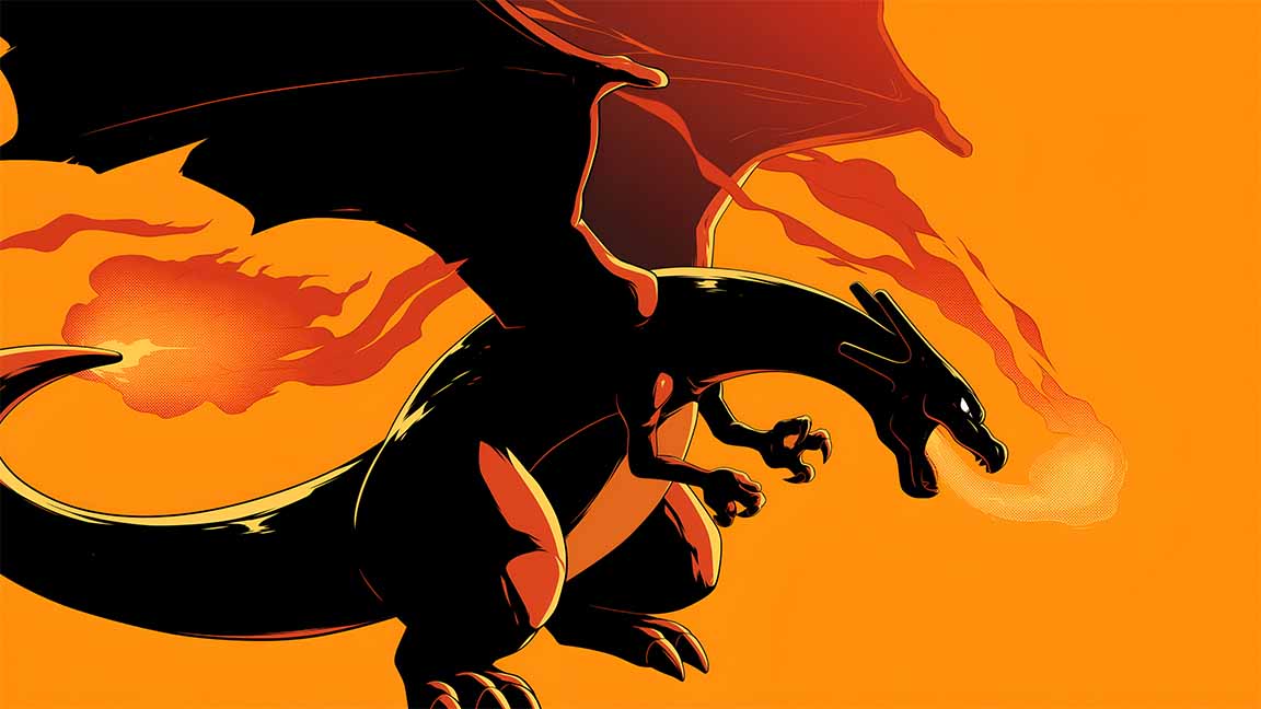 Charizard Flame Orange Background Desktop Wallpaper 4K & HD