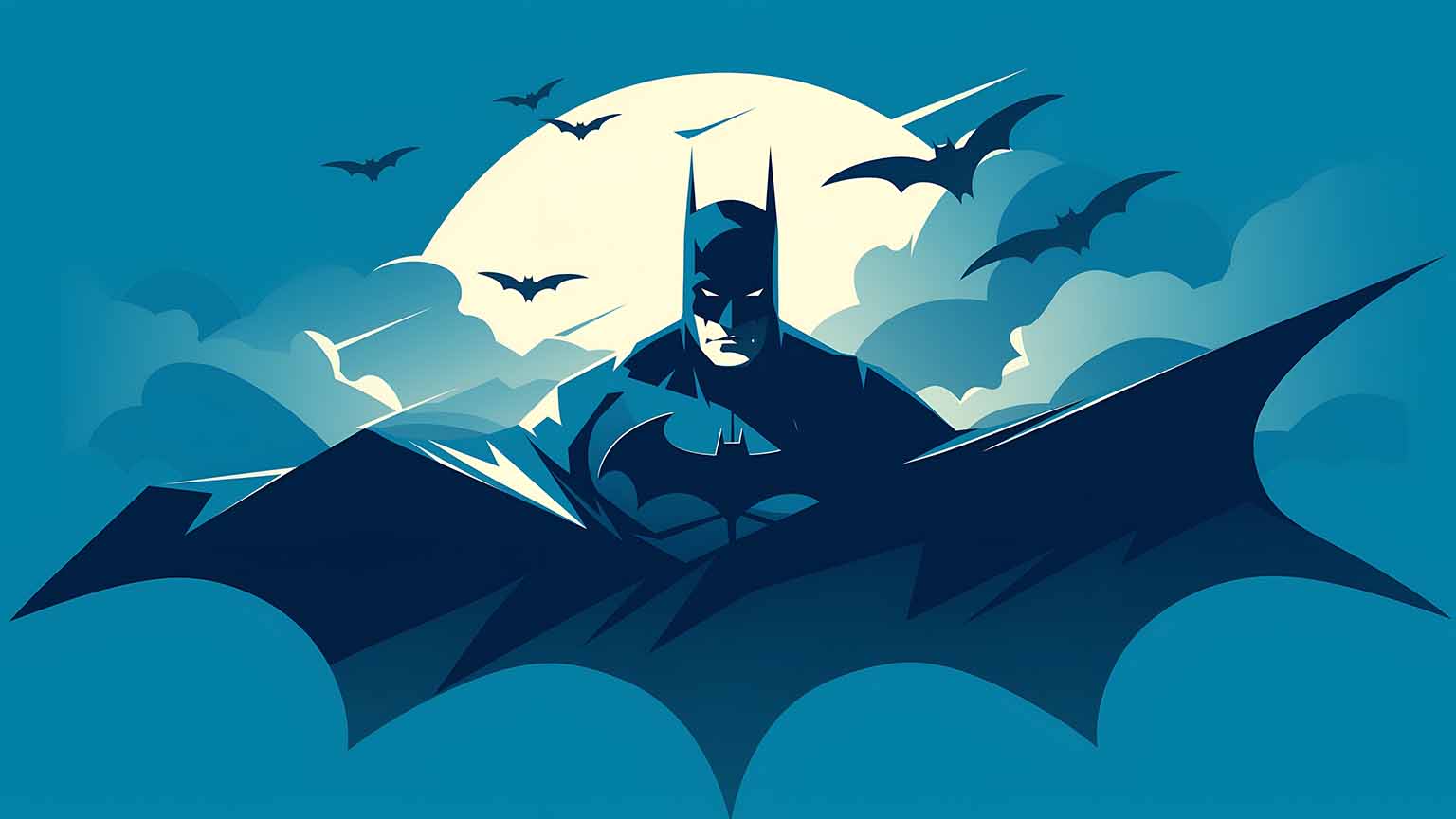 DC Comics Batman Logo Minimalist Desktop Wallpaper 4K