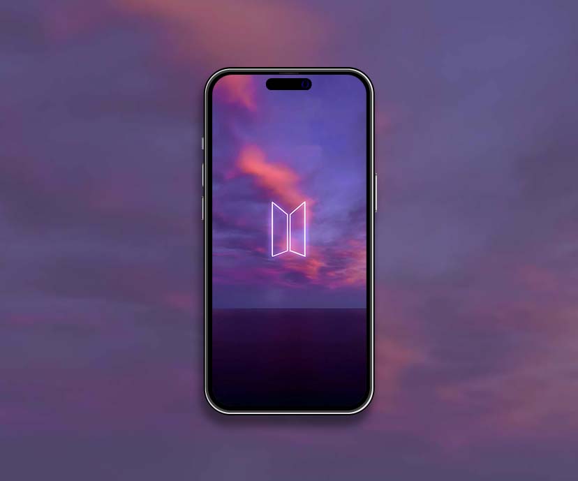 Dreamy Sunset BTS Logo Wallpapers - K-Pop Wallpapers iPhone