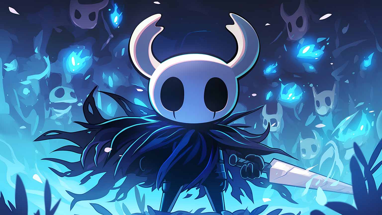 Hollow Knight The Knight Void Hearts Desktop Wallpaper 4K