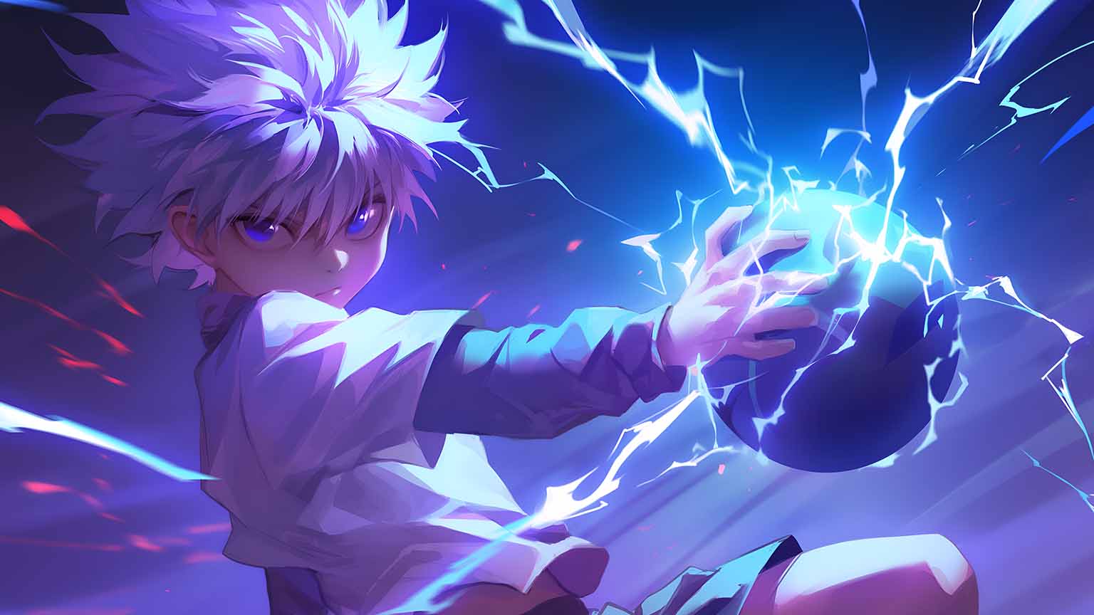 Hunter x Hunter Killua Zoldyck Nen Ability Desktop Wallpaper