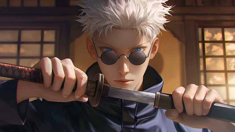 Jujutsu Kaisen Gojo Satoru 3D Render Power Desktop Wallpaper