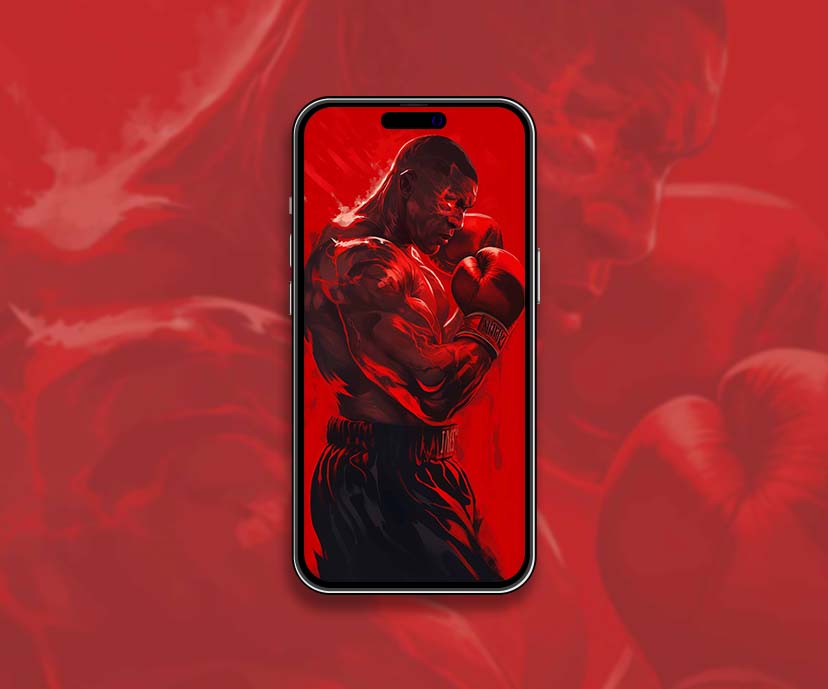 Mike Tyson Epic Boxer Red Glow Wallpapers - Boxing Wallpapers