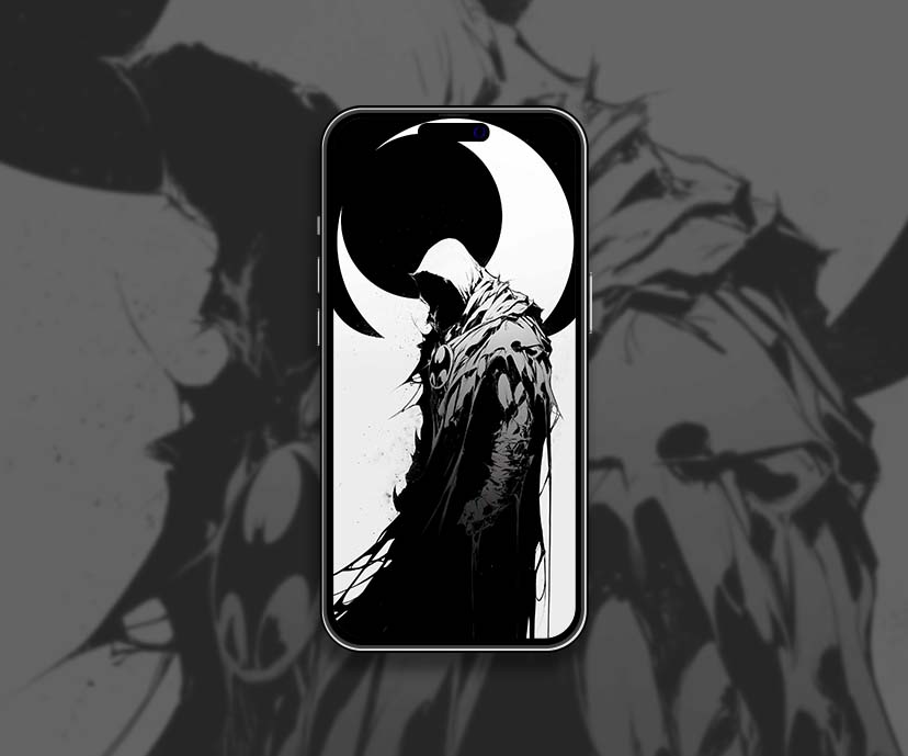 Moon Knight Ink Style Crescent Moon Wallpapers - Marvel Vibes HD