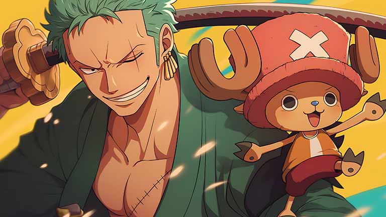 One Piece Roronoa Zoro Shura Stance Desktop Wallpaper 4K
