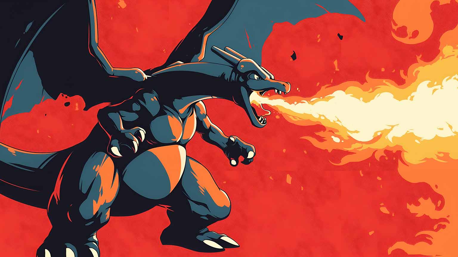 Pokemon Charizard Epic Firestorm Desktop Wallpaper 4K