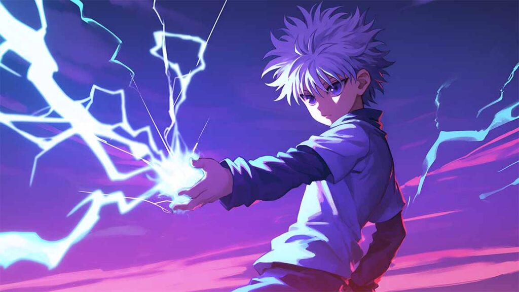 HxH Killua Dark Blue GIF Desktop Wallpaper - Free GIF Wallpaper