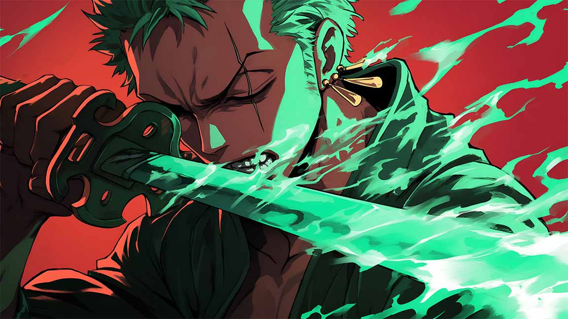 Free One Piece Zoro Bloody Sword Desktop Wallpaper 4K