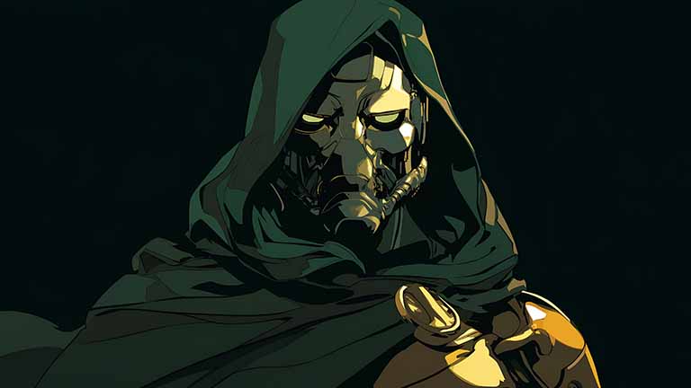 Free Comics Doctor Doom Menacing Gaze Desktop Wallpaper 4K