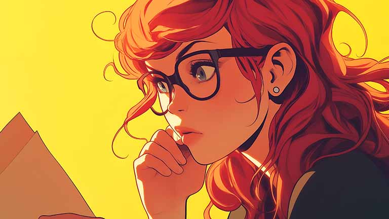 DC Comics Barbara Gordon Glasses Focus Desktop Wallpaper 4K