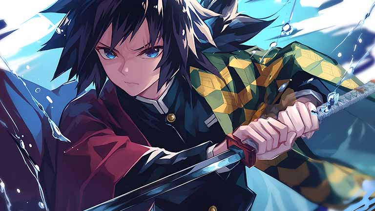 Demon Slayer Giyu Tomioka Calm Water Hashira Wallpaper 4K