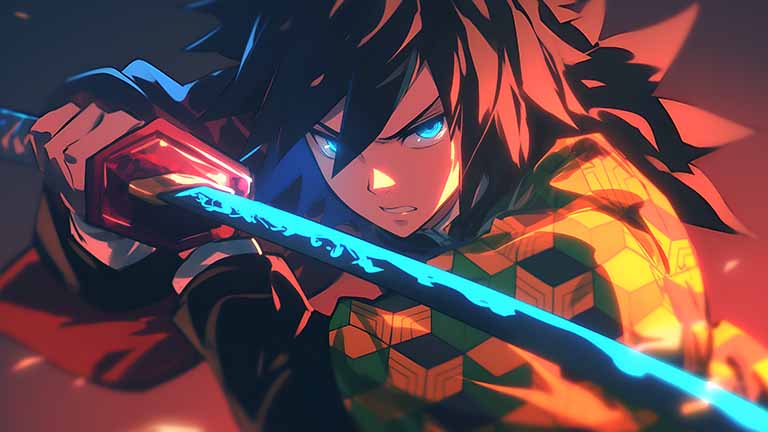 Giyu Tomioka Snowy Forest Demon Slayer Desktop Wallpaper 4K