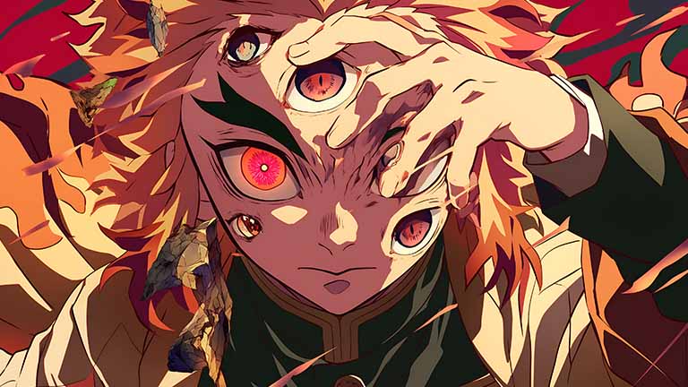 Free Demon Slayer Rengoku Multiple Eyes Desktop Wallpaper 4k