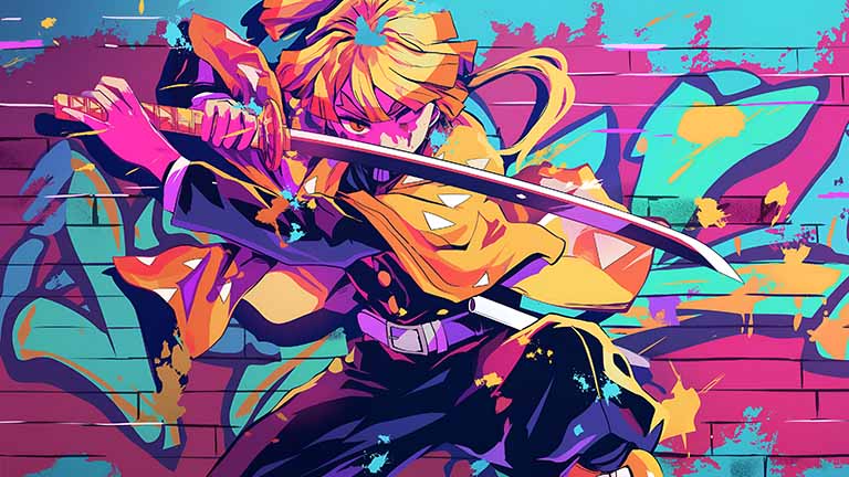 Zenitsu Agatsuma Desktop Wallpaper 4K - Demon Slayer Wallpaper