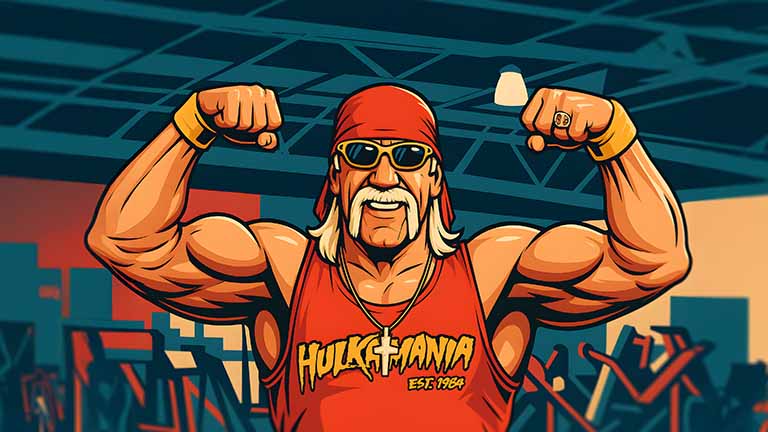 Hulk Hogan Flexing Muscles Desktop Wallpaper - Free Wallpaper