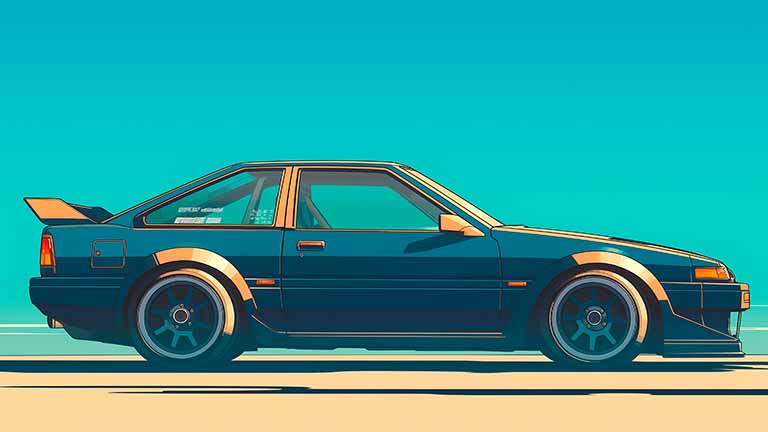 Free JDM Classic Hatchback 4K Desktop Wallpaper Download