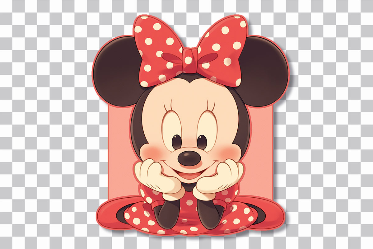Shy Minnie Mouse PNG Sticker - Disney Sticker Free Download