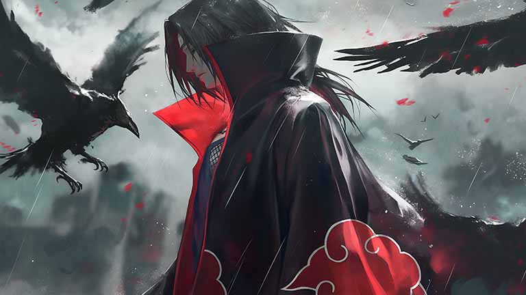 Naruto Shippuden Itachi Uchiha Rain Crows Desktop Wallpaper