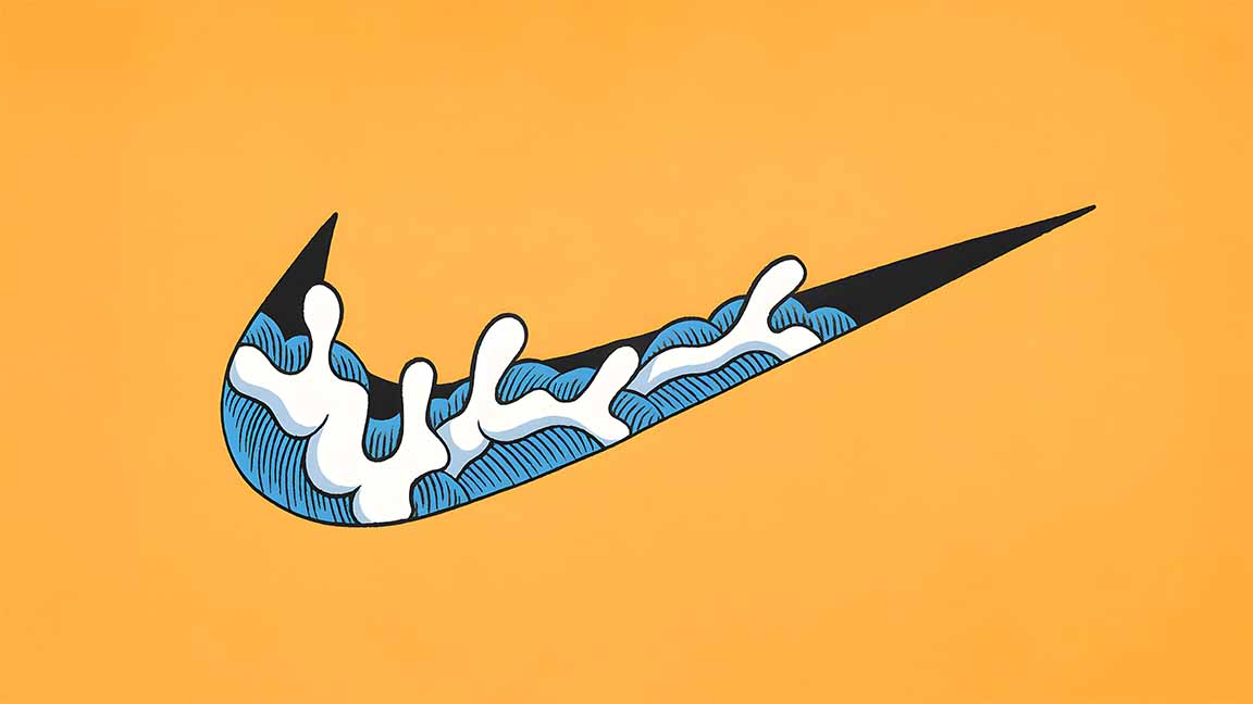 Nike Logo Dark Swoosh Orange Desktop Wallpaper - Download 4K