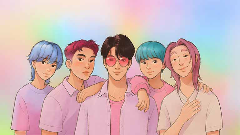 Saja Boys Kpop Demon Hunters Group Art Wallpaper - HD & 4K