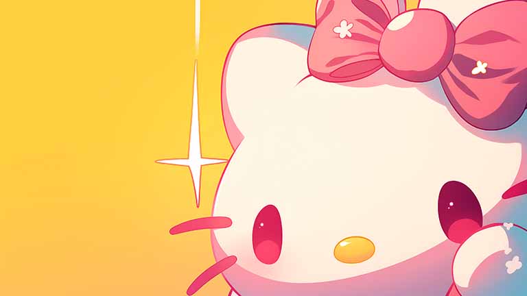 Sanrio Hello Kitty Pink GIF Desktop Wallpaper - Free GIF Wallpaper